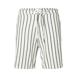 Selected Shorts 'SLHREGSAL' Herren Größe 34 creme / schwarz