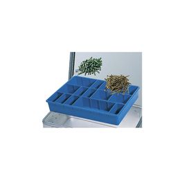 Zarges Kleinteilekasten, mit 21 steckbaren Teilern, BxTxH 430 x 330 x 60 mm