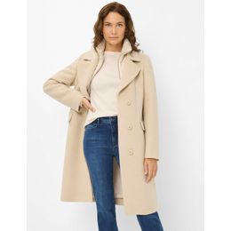 Brax Damen Kurzmantel Style MILANO canvas, hellbeige, Gr. 34