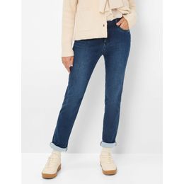 Brax Damen Five-Pocket-Hose Style CAROLA USED REGULAR BLUE, denim blau, Gr. 34