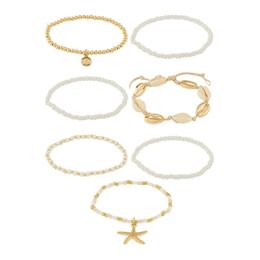 Steve Madden Armband Damen Gr&ouml;&szlig;e One Size gold / wei&szlig;