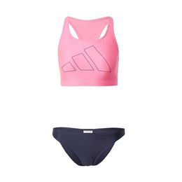 adidas Performance Sportbikini 'Big Bars' Damen Größe S marine / rosa