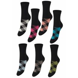 H.I.S. H.I.S Socken (7 Paar) Damen Größe 35/38 mischfarben / schwarz