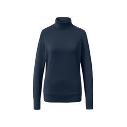 Tchibo - Feinstrick-Rollkragenpullover - Damen - Gr. L - dunkelblau