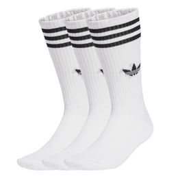 adidas originals Socken '3-Stripes High Crew 3 Pairs' Damen Größe 31/33 schwarz / weiß
