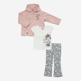 Disney Minnie Mouse 3-teiliges mehrfarbiges Bekleidungsset aus Jacke und Hose