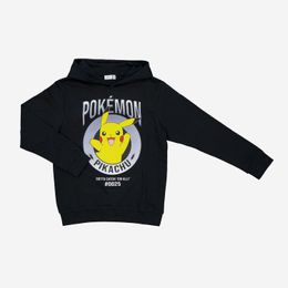 name it Schwarzer Kapuzenpullover mit Pikachu-Motiv
