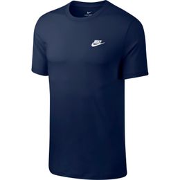 Nike Club T-Shirt Herren - blau - Gr. M - Baumwolle