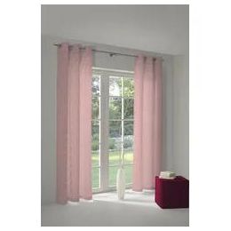 Vorhang ADAM "Uni Collection" Gr. 3, rosa, B:145cm H:225cm, Jacquard, Baumwolle (Bio-Baumwolle), Gardinen, aus 100% Bio-Baumwolle