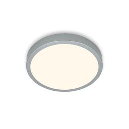 Brilo LED-Wand- und Deckenleuchte 'Runa' silberfarben Ø 28 x 4 cm