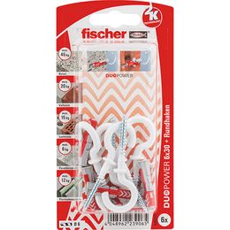 Fischer Fischer DUOPOWER 6 x 30 RH mit Rundhaken, nylonbeschichtet 6 St&uuml;ck