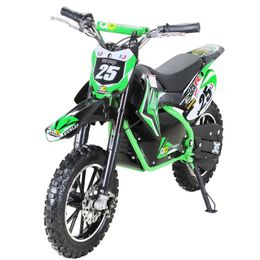 Actionbikes Motors Kinder-Crossbike Gepard, Elektro-Kindermotorrad, 500 Watt, bis 24 km/h, verst&auml;rkte Gabel, ab 8 J. (Gr&uuml;n)