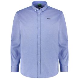 Große Größen BOSS Freizeithemd aus "Dynamic Jersey" Farbe mittelblau Größe: 4XL