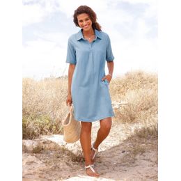 WITT Damen Jeanskleid in A-Form, blue-bleached, Größe 54