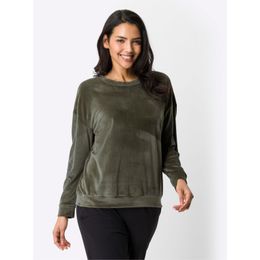 WITT Damen Langarmshirt in Nicki-Qualit&auml;t, khaki, Gr&ouml;&szlig;e 54