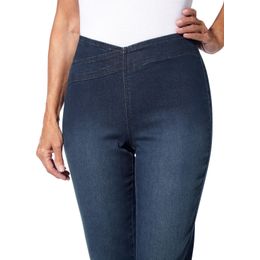WITT Damen Jeans mit &uuml;berlappendem Dehnbund, dark blue, Gr&ouml;&szlig;e 19
