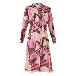 Mexx Kleid Damen Größe 34 braun / pink / rosa Winterkleid