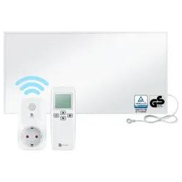 Bringer® Infrarotheizung - 1000 (BRIH1000) / BRTS: Smart Thermostat und Fernbedienung / Weiß