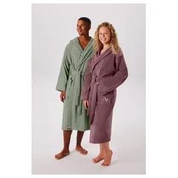 Unisex-Bademantel Bruno Banani "Robby, ideal f&uuml;r Sauna & Spa, Standardl&auml;nge & &Uuml;berl&auml;nge" Gr. XL, mauve, L:125cm, Walkfrottee, Hausm&auml;ntel, Damen & Herren Badem&auml;ntel, Baumwolle, mit Taschen, Sauna, XS-3XL