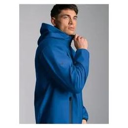 Softshelljacke TRIGEMA "TRIGEMA Klassische Softshell&ndash;Kapuzenjacke", Herren, Gr. 3XL, blau (electric, blau), Stoff, 88% Polyamid, 12% Elastan, lang, Jacken Softshelljacke