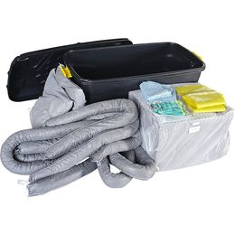 eurokraft basic Leckage-Notfallset in Rollkoffer, Bindung 150 l, Ausf&uuml;hrung universal, grau