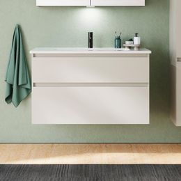 Burgbad Lin20 Schrank mit Waschtisch, 2 Auszüge, SGHF103F5352C0001,