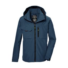 Funktionsjacke Killtec "KOS 140 BYS JCKT", Jungen, Gr. 152, blau (ocean), Oberstoff: 100% Polyester, Futter: 100% Polyester, Jacken, Wasserdichte Jacke mit verstellbarer Kapuze, PFAS-frei imprägniert