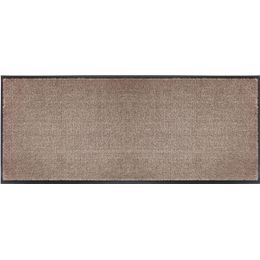 Sch&ouml;ner Wohnen Kollektion L&auml;ufer "Miami Uni" Gr. 17, grau (taupe), B:67cm H:7mm L:150cm, Kunstfaser, SCH&Ouml;NER WOHNEN-KOLLEKTION, Teppiche, L&auml;ufer, Schmutzfangl&auml;ufer, Schmutzfangteppich, Schmutzmatte, waschbar