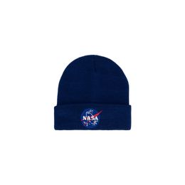 Skimütze Alpha Industries "Nasa Beanie", Herren, Gr. onesize, blau (rep.blau), Obermaterial: 47% Viskose, 23% Polyester, 30% Nylon, Mützen