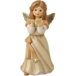 Engelfigur Goebel "Himmelsboten, Weihnachtsdeko", beige (champagner), B:7cm H:15,5cm, Steingut, Dekofiguren, Steingut, Engel - Wünsch Dir Was