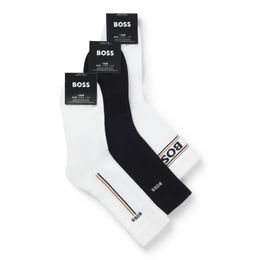 Socken BOSS "Giftset Iconic", Damen, Gr. 40-46, open miscellaneous 960, Baumwollmischung, gemustert, elastisch, Socken, Neuheit, in Geschenk-Box, verstärkte Zehen- und Fersenpartie