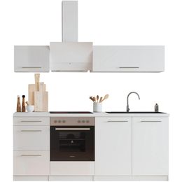 Küche respekta "Amanda", weiß (küche: weiß, front: weiß, korpus: weiß, arbeitsplatte: weiß), B:210cm H:200cm T:60cm, Komplettküchen-Sets, Breite 210 cm, mit Soft-Close, exklusiver Konfiguration für OTTO