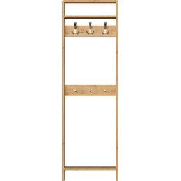 Garderobenpaneel Home Affaire "Luven", beige (natur), B:60cm H:192cm T:12cm, Massivholz, Garderobenpaneele, Garderobenpaneel, FSC zertifiziertes Massivholz