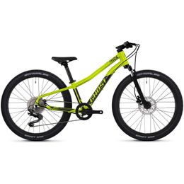 Mountainbike GHOST "Kato 24 Pro" Gr. 30, grün (limette, schwarz), Fahrräder, Kinder, 30cm, 24 Zoll (60,96cm), für Damen und Herren, Kettenschaltung