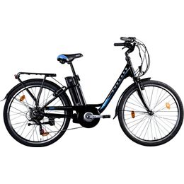 Zündapp E-Bike ZÜNDAPP "Z500" Gr. 43, schwarz (schwarz, schwarz), Elektrofahrräder, 43cm, 26 Zoll (66,04cm), Pedelec, Elektrofahrrad für Damen u. Herren