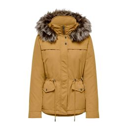 Parka Only "ONLNEWSTARLINE AW PARKA CC OTW", Damen, Gr. S (36), gelb (mustard gold), Web, Obermaterial: 92% Polyester, 8% Nylon, unifarben, Jacken