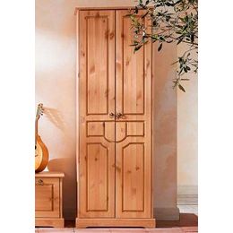 Garderobenschrank Home Affaire "Klera", beige (natur), B:67cm H:187cm T:37cm, Massivholz, Schränke, Breite 67 cm, aus massiver Kiefer, FSC-zertifiziert