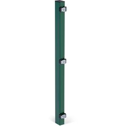 Zaunpfosten Alberts "60x40 mm für Doppelstabmattenzaun", grün, B:6cm H:87,5cm T:4cm, Stahl, Zaunpfosten, 87,5 cm, zur Befestigung mit Einschlag-Bodenhülse oder Pfostenträger