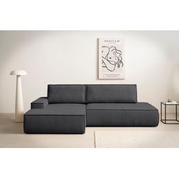 Ecksofa Home Affaire, B:275cm H:85cm T:167cmanthrazit, 100% Polyester, Wohnzimmer, Sofas, "SHERWOOD, Schlafsofa in L-Form offen (275cm), Cord,