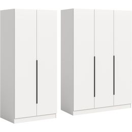 Schrank-Set Home Affaire "Skarde moderner Kleiderschrank Schlafzimmerschrank Otto´s Choice", weiß, B:200cm H:180cm T:52cm, Spanplatte, Kastenmöbel-Sets, Skarde Kleiderschrank 200 cm, 2 Kleiderstangen und 5 Böden