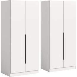 Schrank-Set Home Affaire "Skarde moderner Kleiderschrank Schlafzimmerschrank Otto´s Choice", weiß, B:160cm H:180cm T:52cm, Spanplatte, Kastenmöbel-Sets, Skarde Kleiderschrank 160 cm, 2 Kleiderstangen und 2 Böden