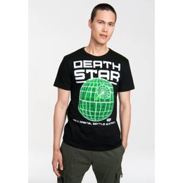 T-Shirt logoshirt "Star Wars - Death Star", Herren, Gr. L, schwarz, 100% Baumwolle, bedruckt, normal, Rundhals, Shirts, mit Star Wars-Frontdruck