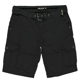 Cargoshorts Cars Jeans "DURRAS SHORT", Herren, Gr. S, N-Gr, schwarz, Web, Obermaterial: 100% Baumwolle, unifarben, washed, regular fit kniefrei, Hosen