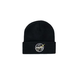 Skimütze Alpha Industries "Nasa Beanie", Herren, Gr. onesize, schwarz, Obermaterial: 47% Viskose, 23% Polyester, 30% Nylon, Mützen
