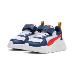 Sneaker Puma "TRINITY LITE AC+ INF", Kinder, Gr. 24, weiß (Puma weiß, fierce rot, persian blau), Textil, Schuhe, für Kinder