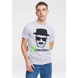 T-Shirt logoshirt "Heisenberg", Jungen, Gr. XS, grau, 95% Baumwolle, 5% Viskose, bedruckt, meliert, normal, Rundhals, Shirts T-Shirt, mit Front-Print