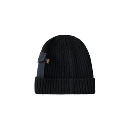 Skimütze Alpha Industries "Utility Beanie", Herren, Gr. onesize, schwarz, Obermaterial: 100% Polyacryl, Mützen