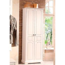 Garderobenschrank Home Affaire "Klera", weiß, B:67cm H:187cm T:37cm, Massivholz, Schränke, Breite 67 cm, aus massiver Kiefer, FSC-zertifiziert