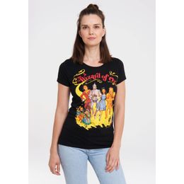 T-Shirt logoshirt "Yellow Brick Road - Der Zauberer von Oz", Damen, Gr. S, schwarz, 100% Baumwolle, bedruckt, normal, Rundhals, Shirts T-Shirt, mit tollem Retro-Print