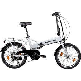 Zündapp E-Bike ZÜNDAPP "Z101" Gr. 37, weiß, Elektrofahrräder, 37cm, 20 Zoll (50,80cm), Pedelec, Elektrofahrrad für Damen u. Herren